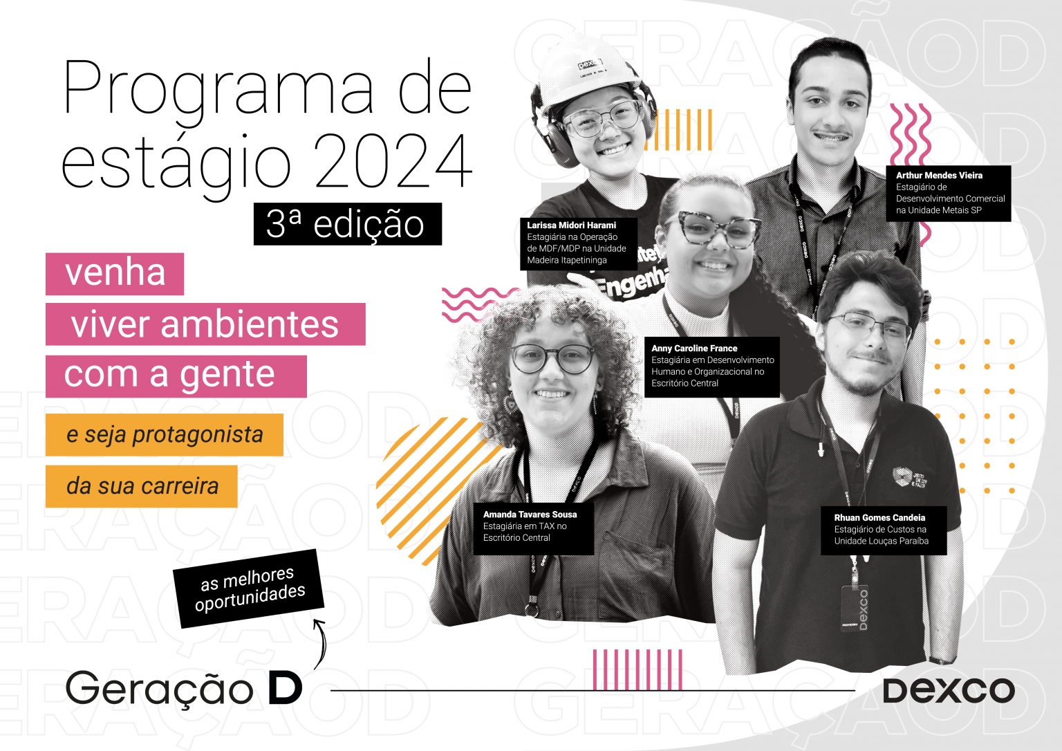 Dexco recebe inscrições para Programa de Estágio ‘Geração D’ a partir ...